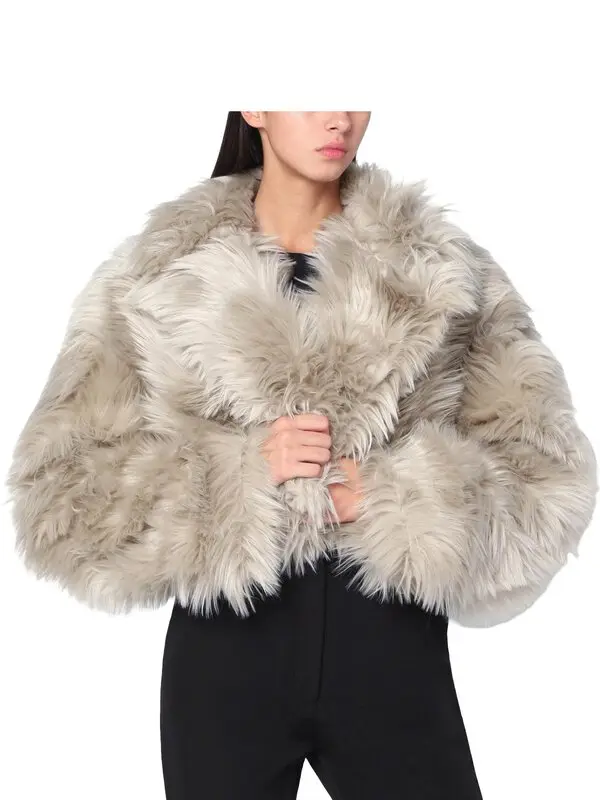 THE LATEST Faux Fur Short Coat - White
