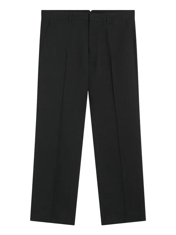 Ami Charcoal Wool Trousers - Grey