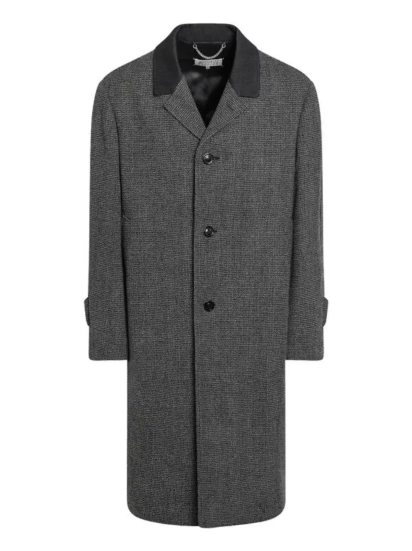 MAISON MARGIELA Wool-blend Single-breasted Coat - Light Blue