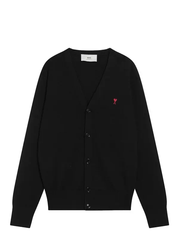 Ami De Coeur Wool Cardigan - Black