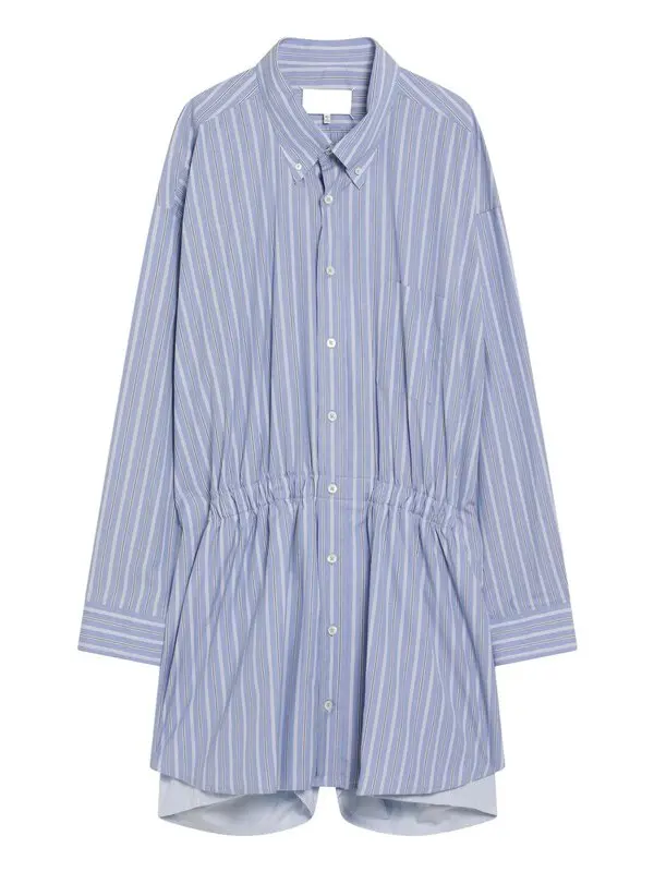 MAISON MARGIELA Striped Cotton Shirtdress - Multicolor