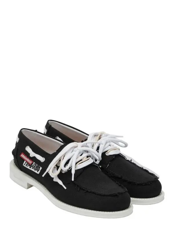 MAGLIANO X D2 Fabric Boat Shoes - Black