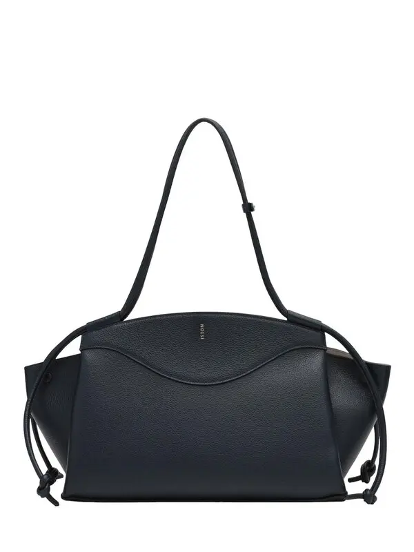 NOESI Grained Leather Bag - Blue