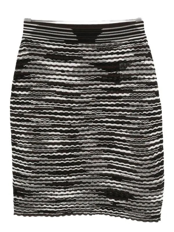 Missoni Wool Blend Ribbed Skirt - Brown