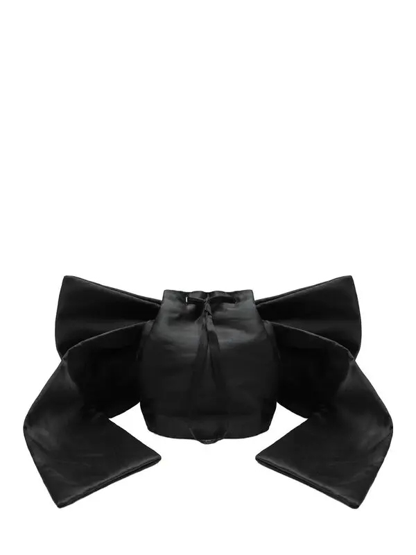 DOUUOD Adda Bucket Bag With Bow Detail - Black