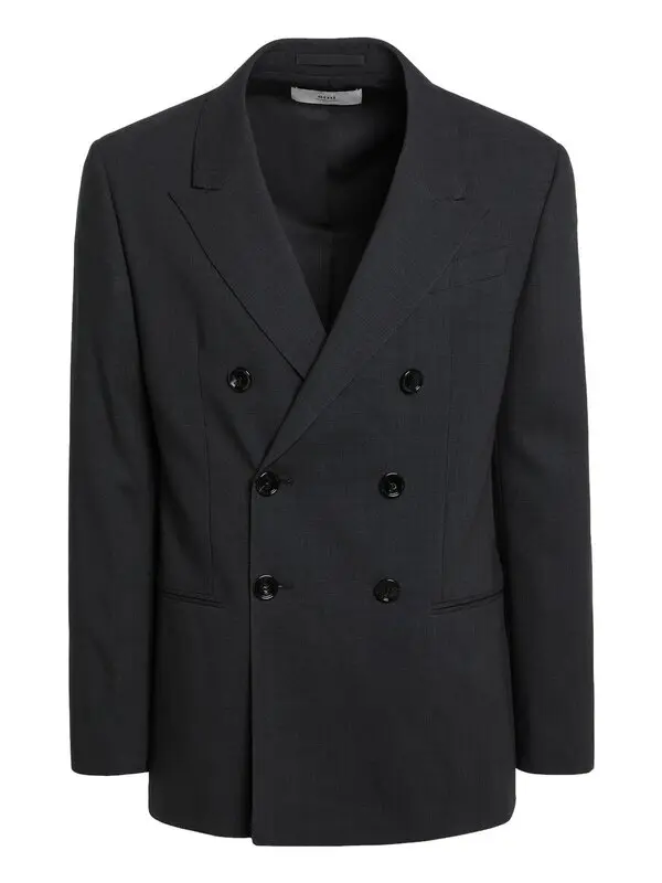 Ami Double-breasted Virgin Wool Jacket - Grey