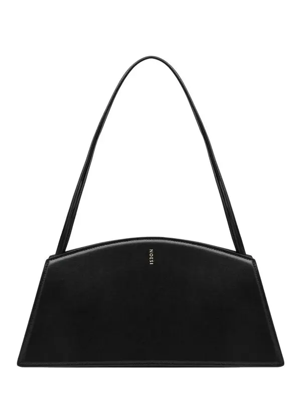 NOESI Elongated Leather Bag - Black