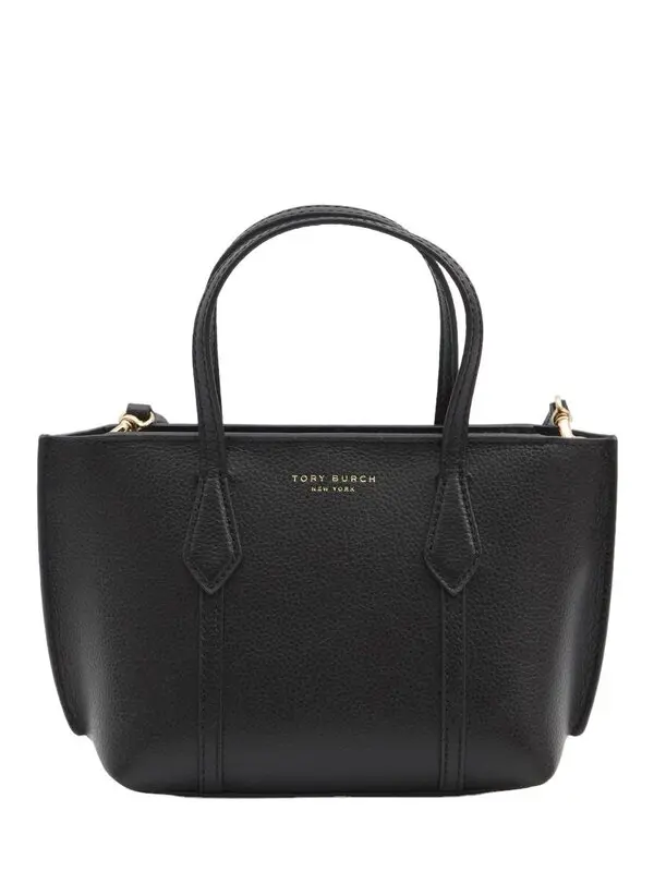 Tory Burch Perry Mini Leather Tote - Black