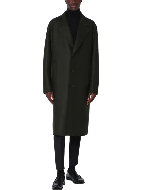 Harris Wharf London Single-breasted Virgin Wool Coat - Green
