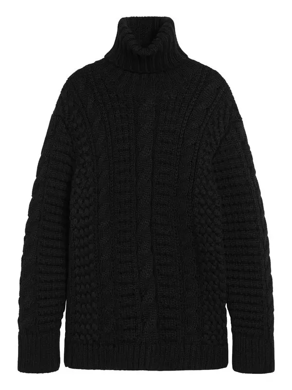 MONCLER X EDWARD ENNINFUL Wool Turtleneck Sweater - Black