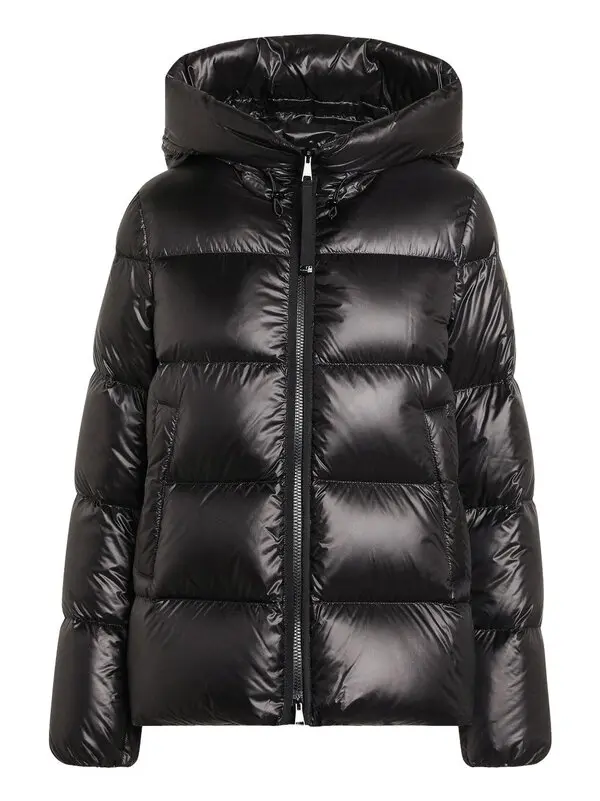 Moncler Shiny Quilted Down Jacket - Black