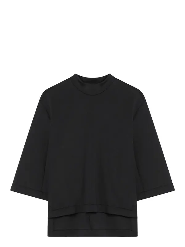 MONCLER X EDWARD ENNINFUL Asymmetric Hem Top - Black