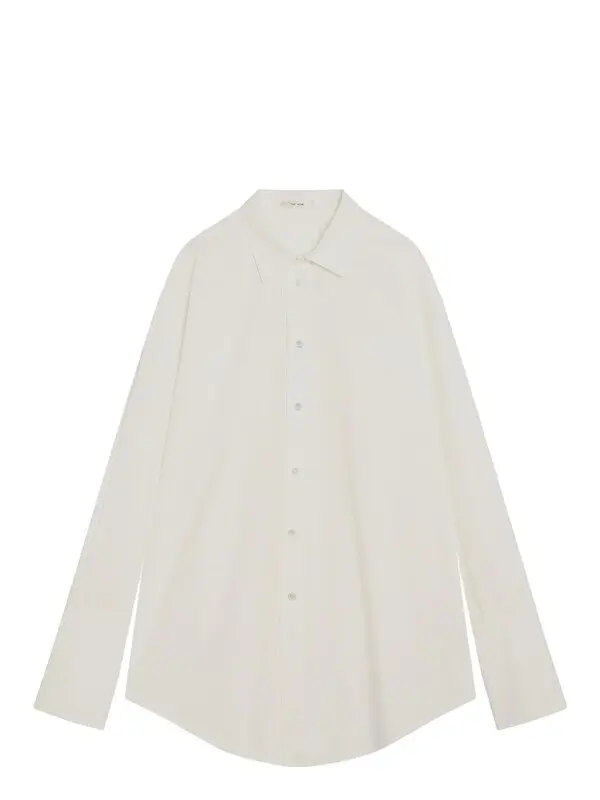 THE ROW Oversized Cotton Poplin Shirt - White