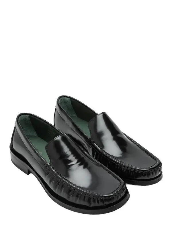 VINNY'S Leather Michael Moccasins - Black