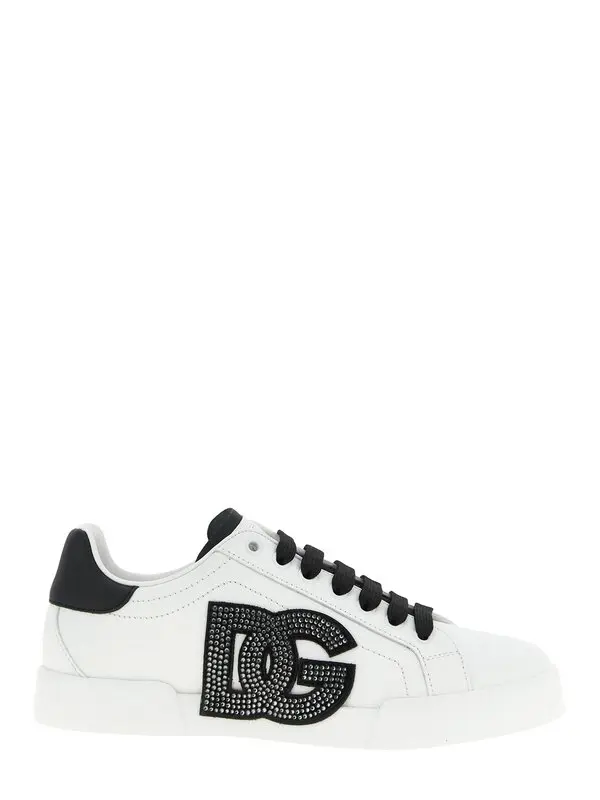 Dolce & Gabbana Portofino Light Strobel Sneakers - White/black