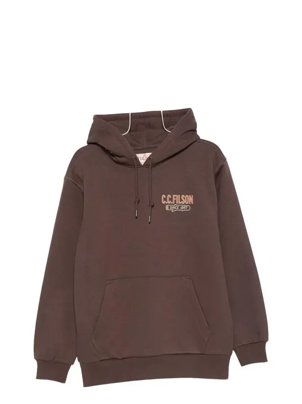 Filson Printed Cotton Hoodie - Brown