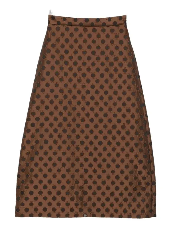 LUNATICA MILANO Printed A-line Skirt - Brown