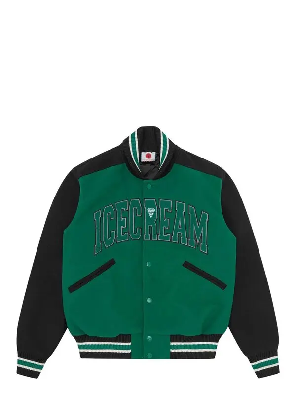 ICECREAM College Varsity Jacket - Green