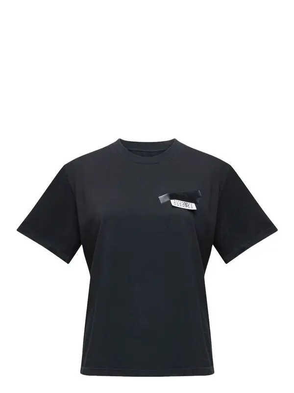 MAISON MARGIELA Logo Cotton T-shirt - Black
