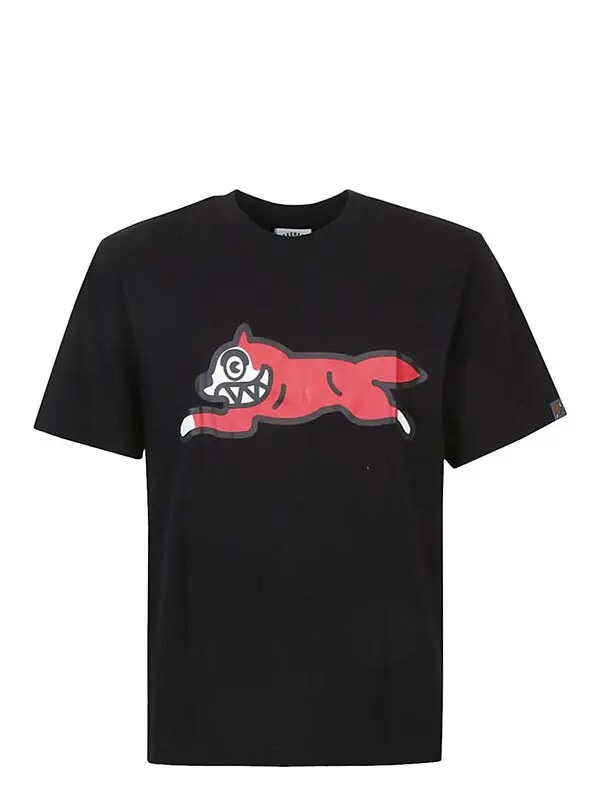 ICECREAM Running Dog Cotton T Shirt - Black