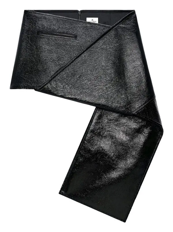 COURREGES Vinyl Mini Skirt - Black