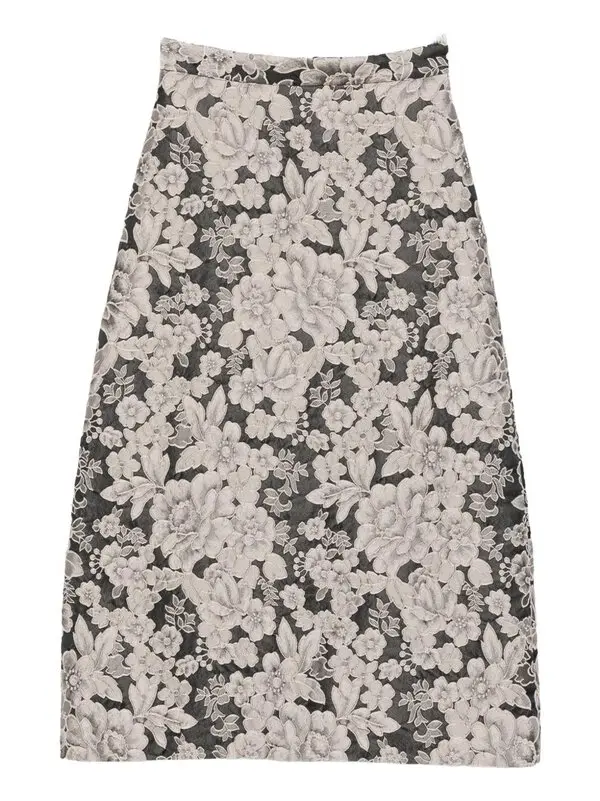 LUNATICA MILANO Printed A-line Skirt - Silver