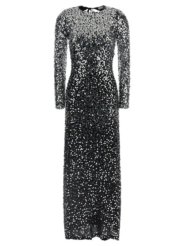 Rabanne Sequin-appliqué Stretch Jersey Dress - Black