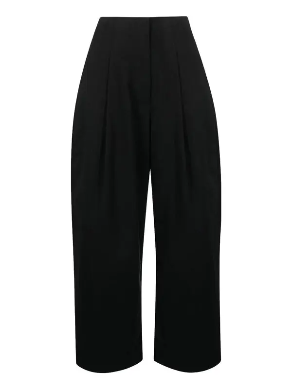 Studio Nicholson Cotton Wide-leg Trousers - Black