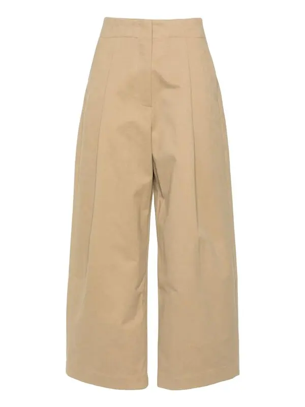Studio Nicholson Cotton Wide-leg Trousers - Beige