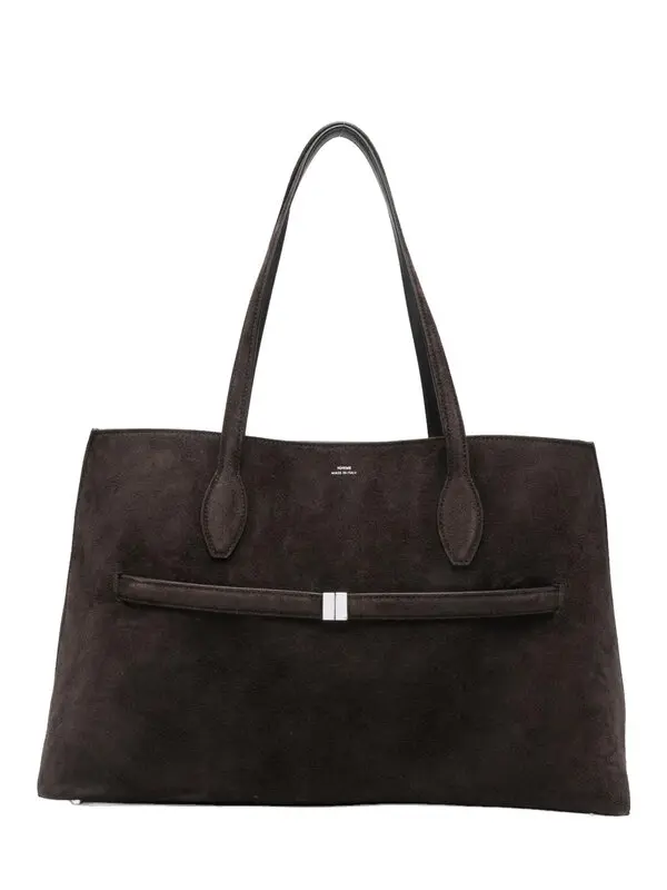 TOTEME Lounge Suede Leather Tote Bag - Brown