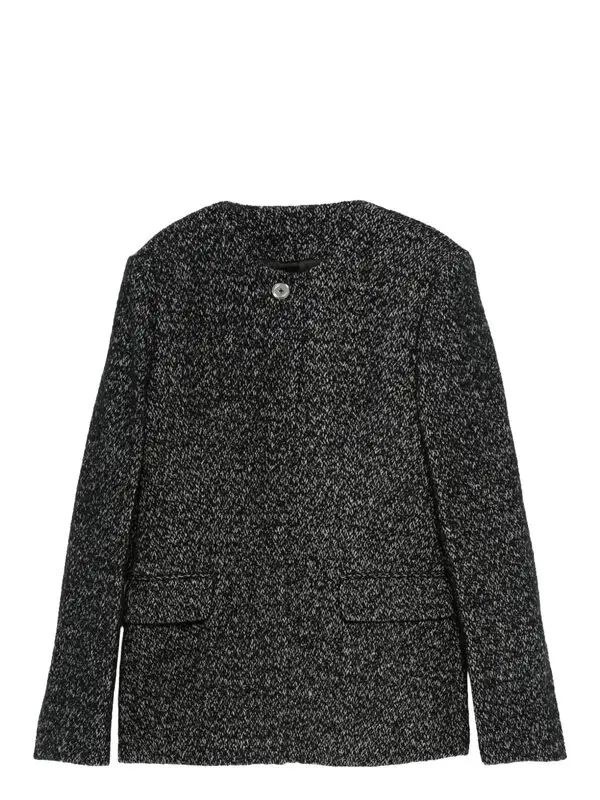 TOTEME Speckled Weave Wool Blazer - Black