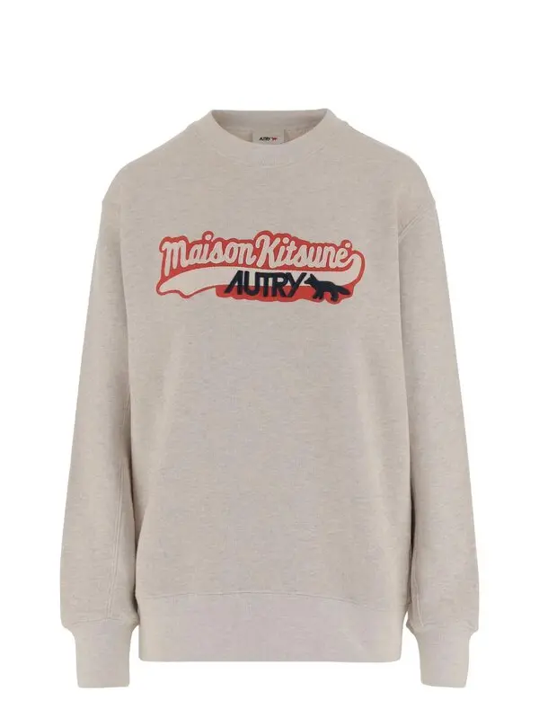 AUTRY X MAISON KITSUNE Logo Cotton Sweatshirt - Ivory