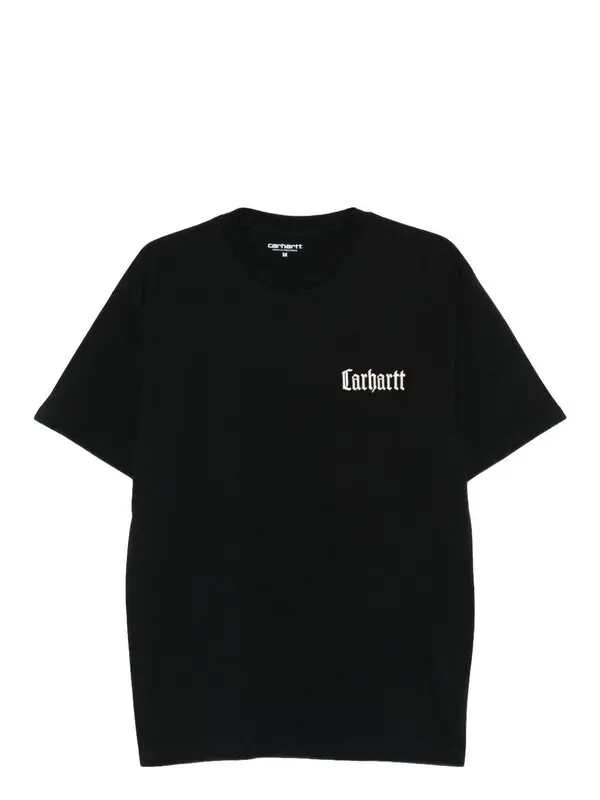 Carhartt Work In Progress Logo Cotton T Shirt - Black