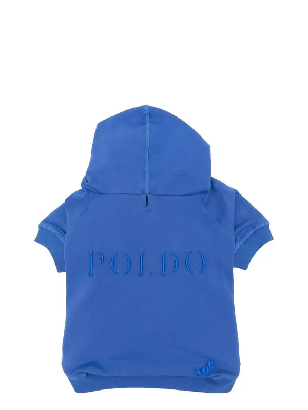 POLDO DOG COUTURE Pop Fleece Cotton Hoodie - Blue