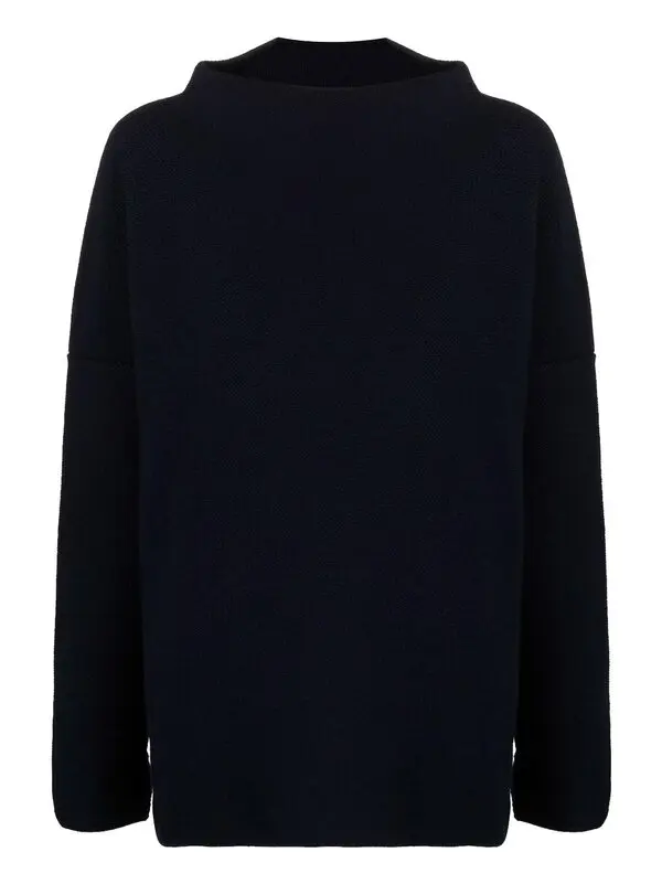 DANIELA GREGIS Wool Turtleneck Sweater - Blue