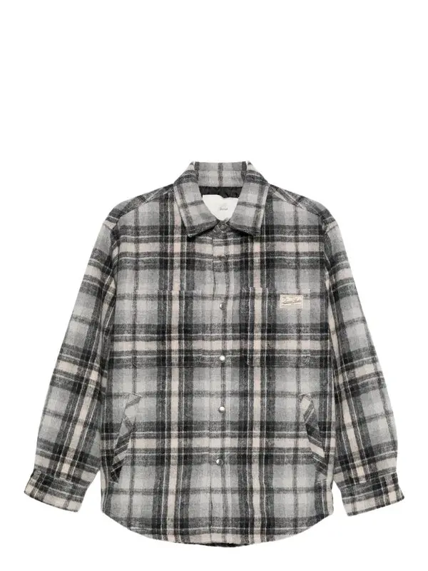 DUNST Checked Flannel Shirt - Grey