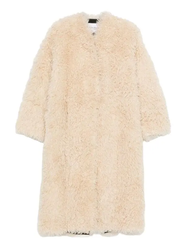 STAND STUDIO Carolina Faux Fur Coat - White
