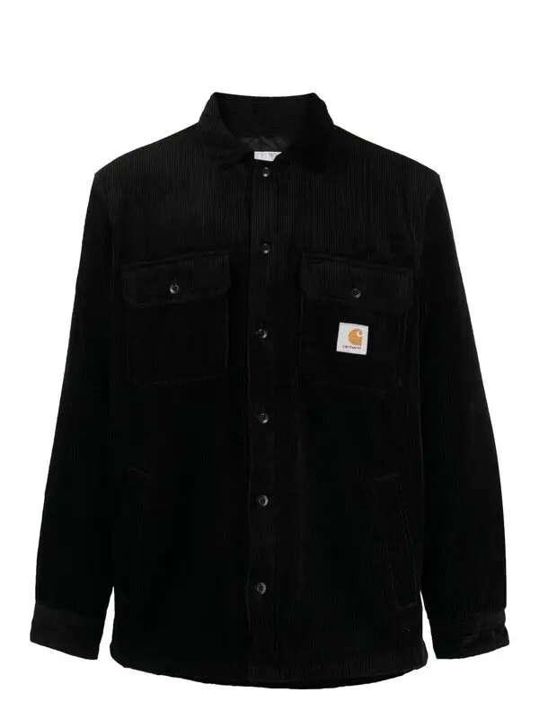 Carhartt Work In Progress Logo Cotton Shirt Jacket - Black