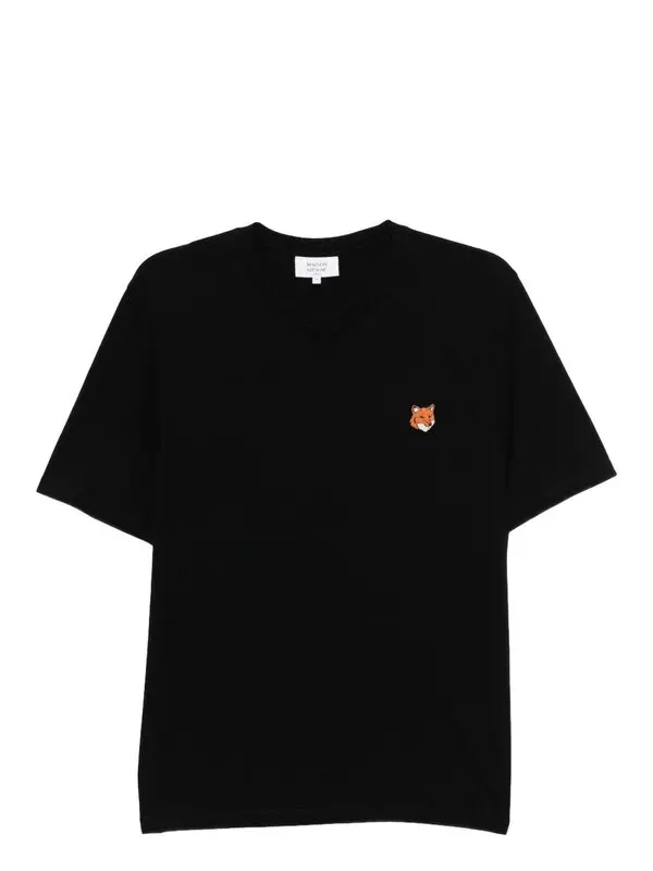 Maison Kitsuné Fox Head Cotton T Shirt - Black