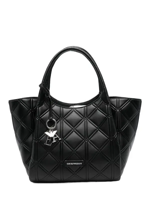 Emporio Armani Leather Shopping Bag - Black
