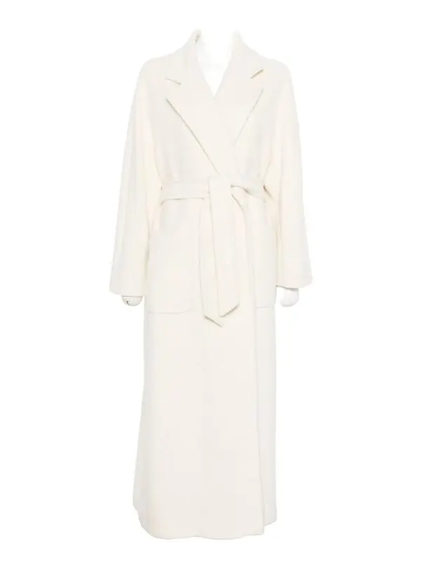 Tagliatore Wool Long Coat - Cream