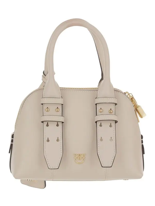 Pinko Mini Escape Leather Handbag - White