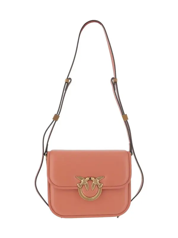 Pinko Love Box Shoulder Bag - Marrone Chiaro