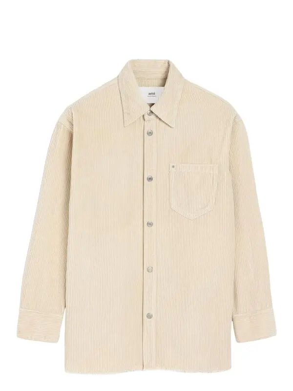 Ami Cotton Overshirt - Ivory