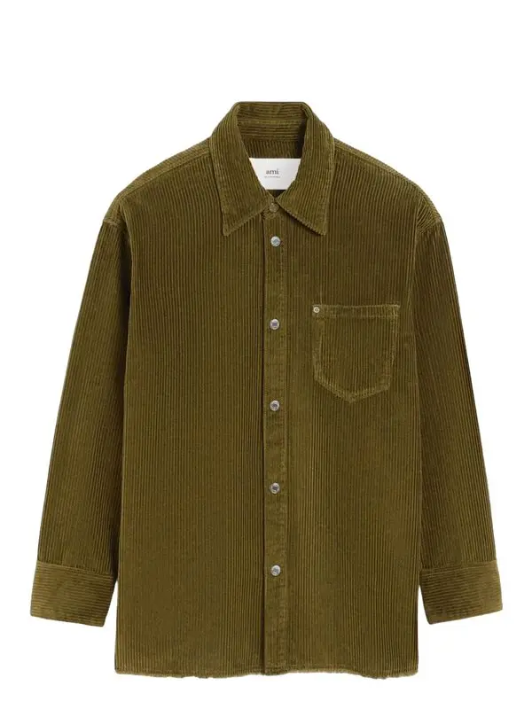 Ami Cotton Overshirt - Brown