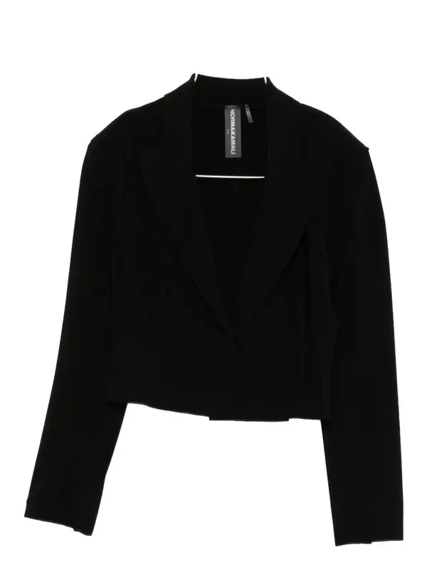 Norma Kamali Single-breasted Cropped Jacket - Black