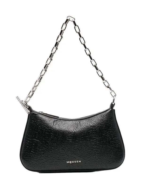 Alexander McQueen T-bar Leather Mini Bag - Black