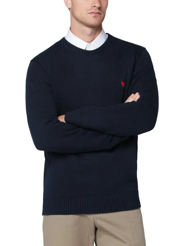 Ralph Lauren Cotton Crewneck Sweater - Blue