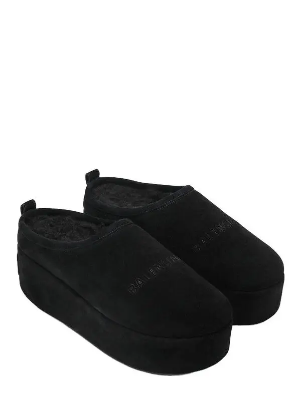 Balenciaga Alaska Soft Platform Clogs - Black