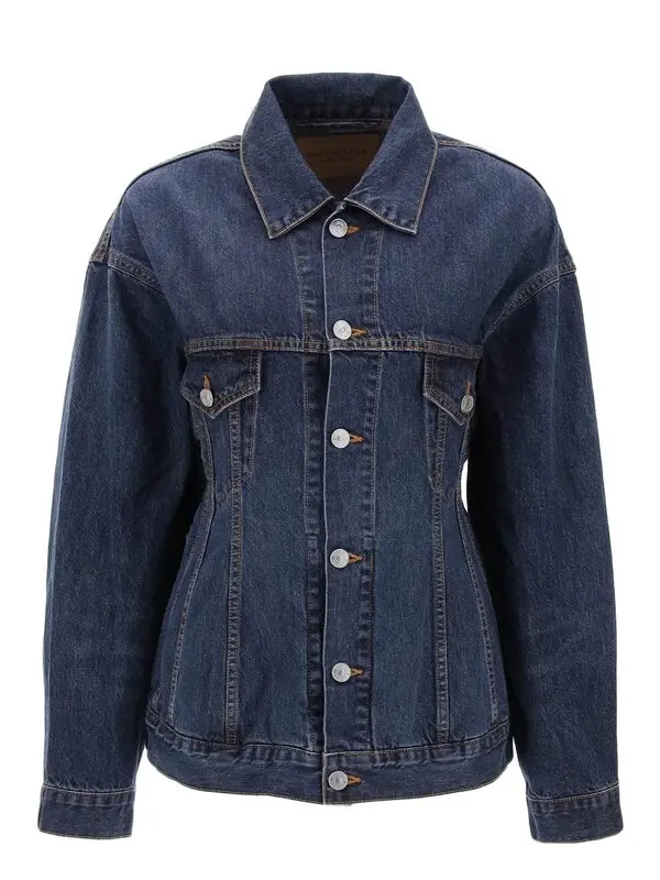 Balenciaga Hourglass Denim Jacket - Blue